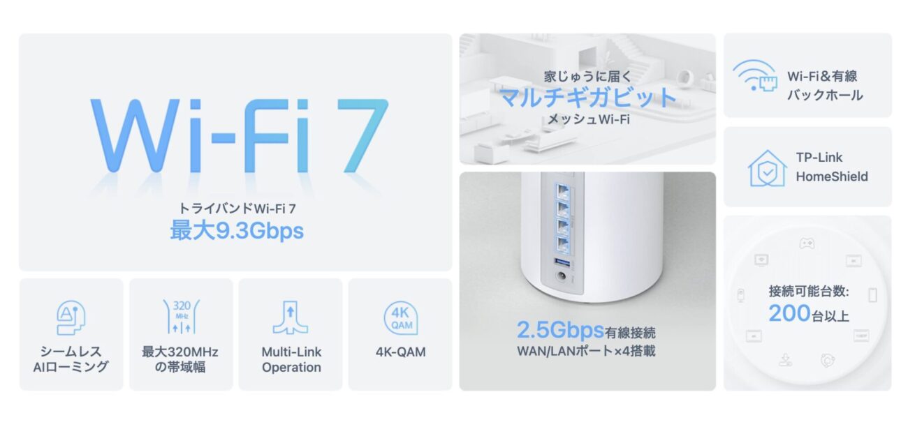 【レビュー】Wi-Fi 7対応 メッシュWi-Fi Deco BE9300(Deco BE65) 2パック | カメラと猫が好き